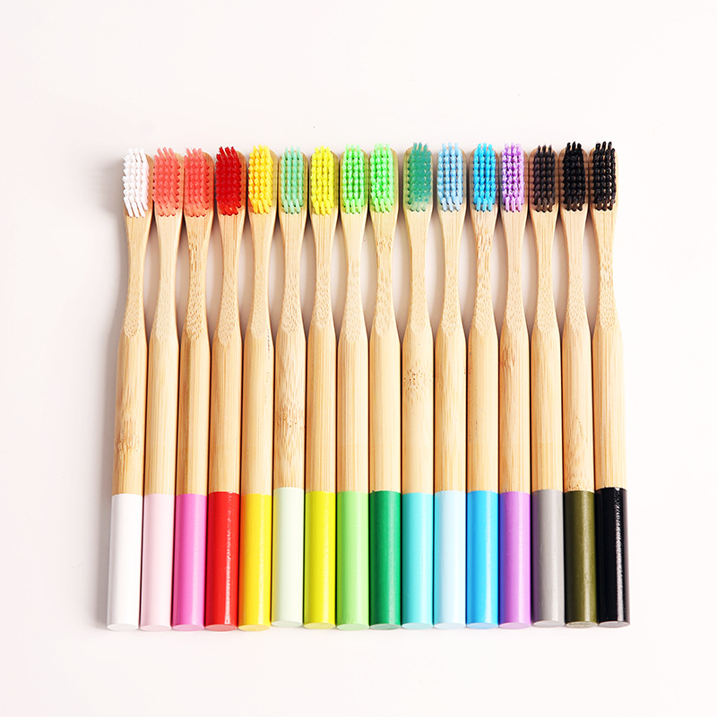 Bamboo toothbrush 4 sticks natural bamboo toothbrush