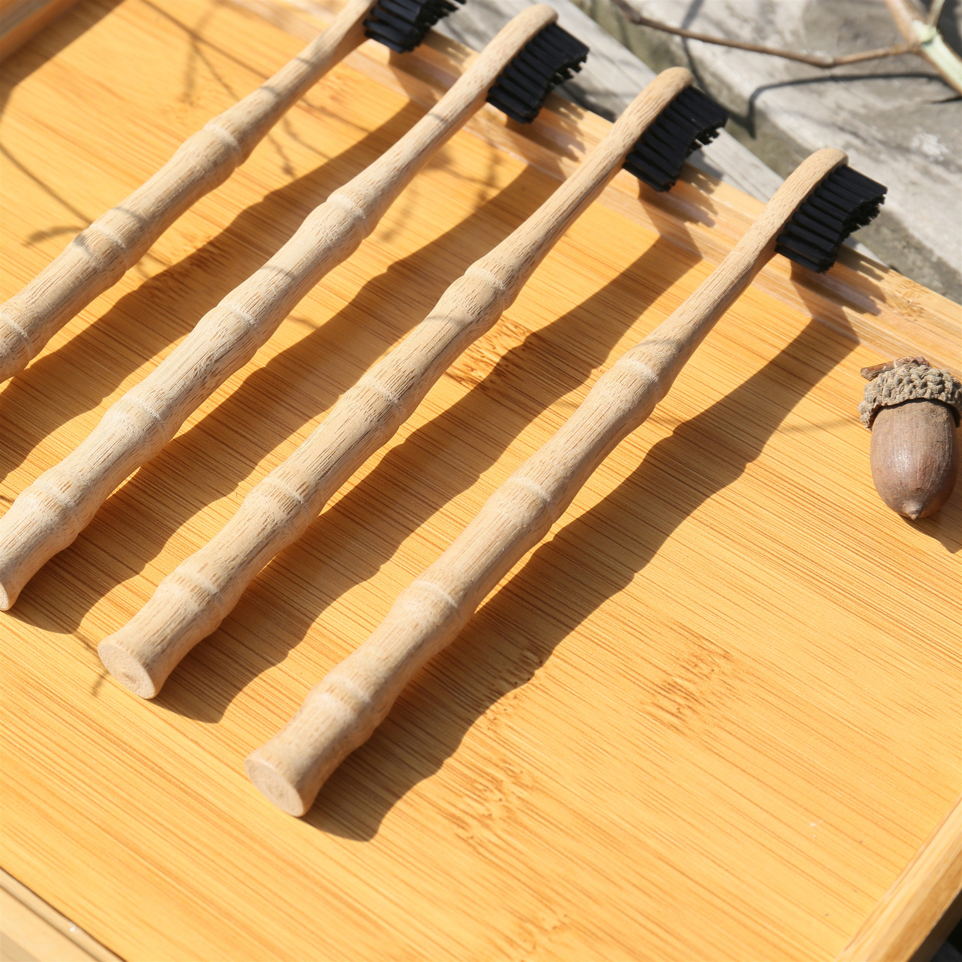 Black Wave Bamboo Toothbrush | Wholesale Eco Toothbrush Factory