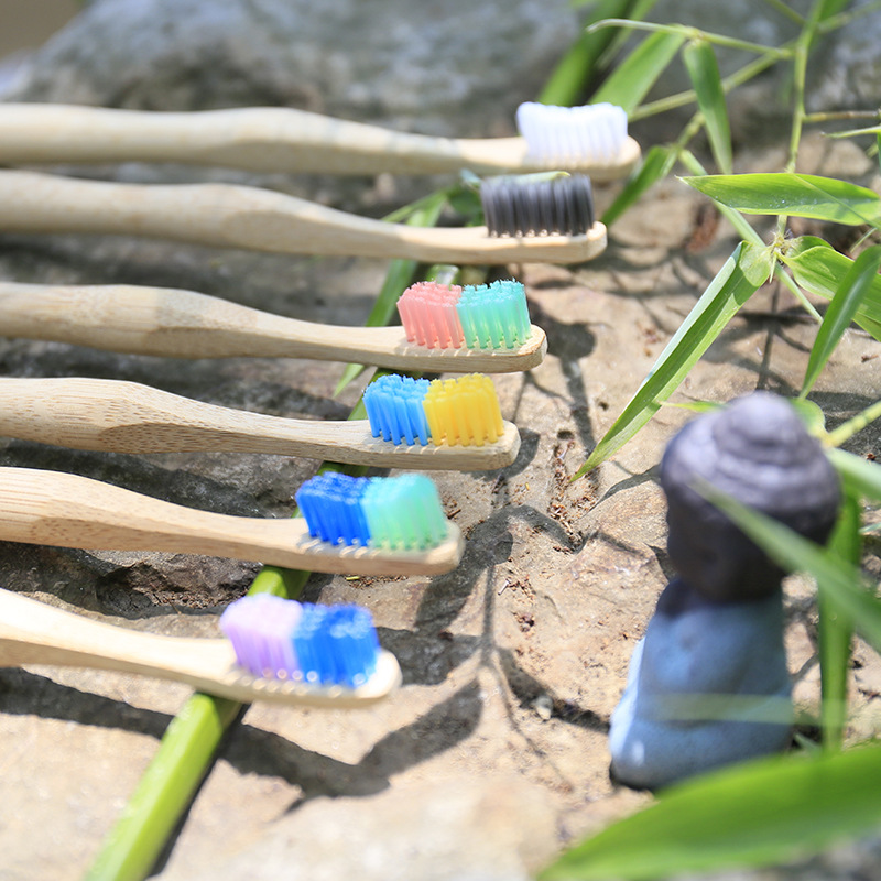 Colorful bamboo toothbrush