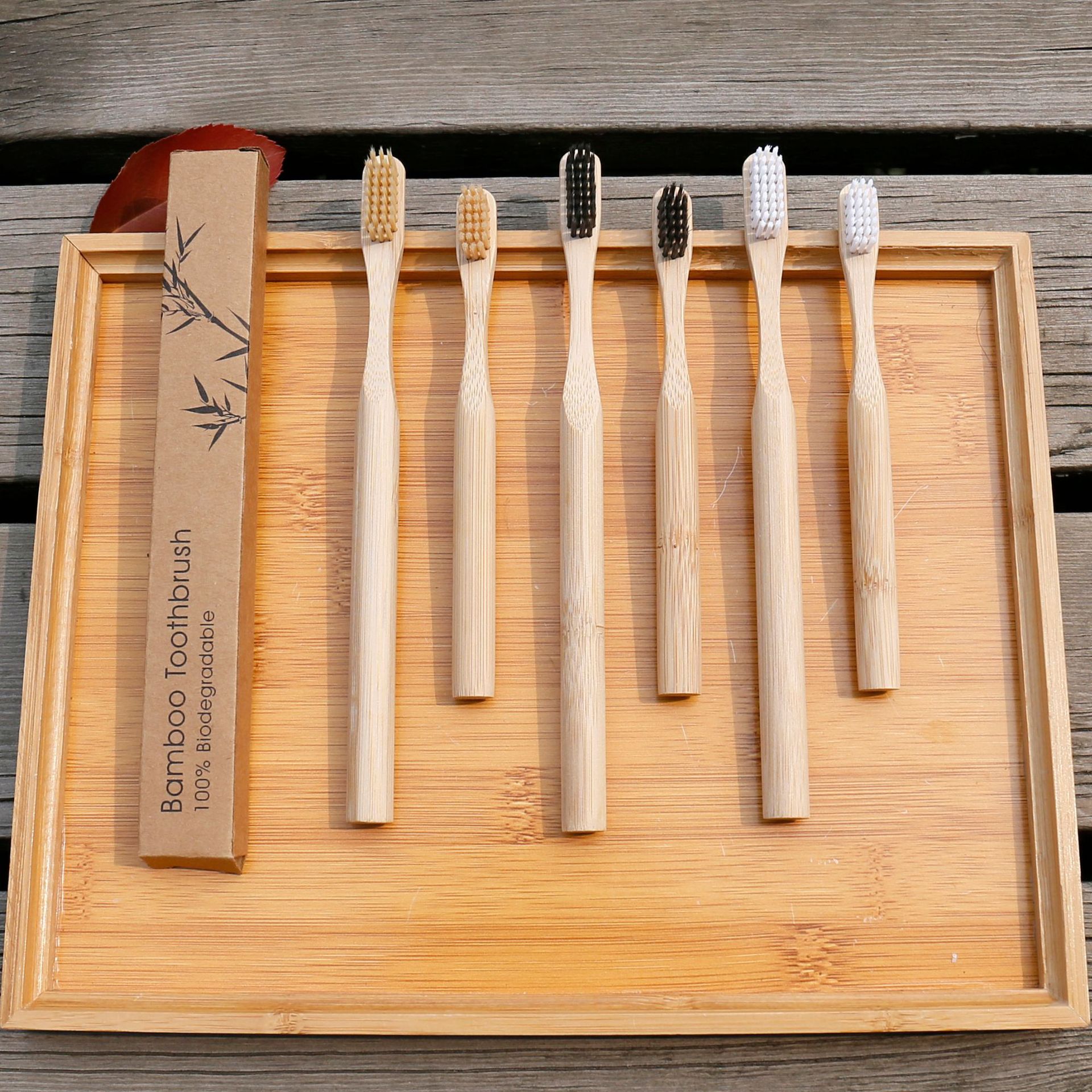 Original color bamboo and bamboo toothbrush