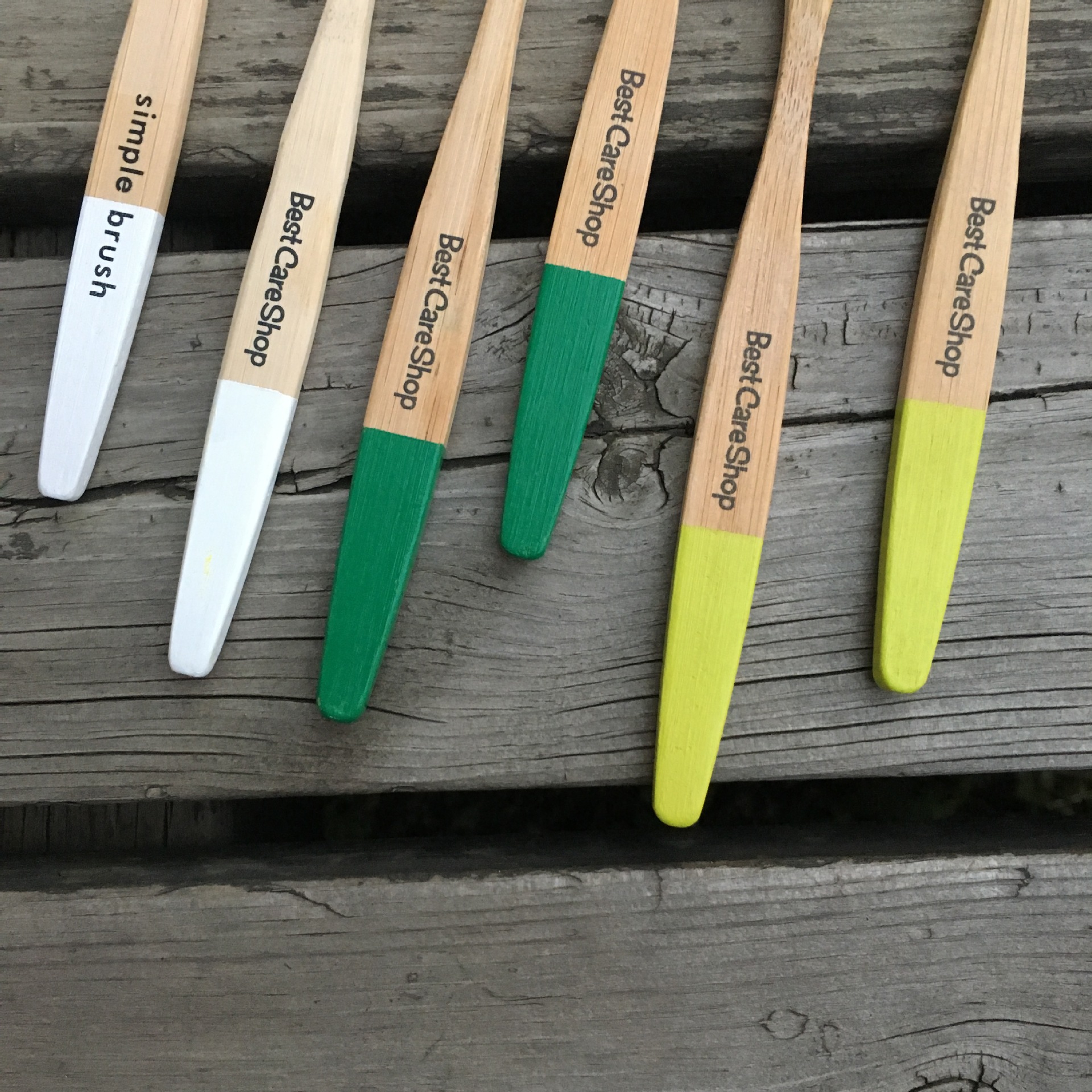 Painted Flat Bamboo Toothbrush | Colored Soft Bristle Custom Toothbrush
