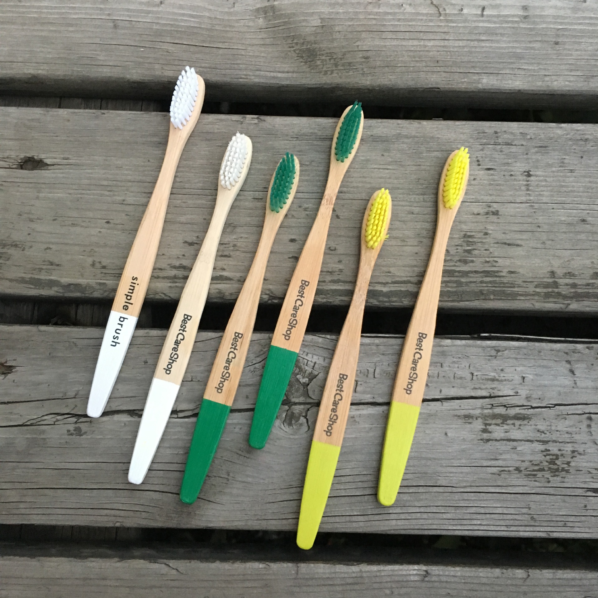 Painted Flat Bamboo Toothbrush | Colored Soft Bristle Custom Toothbrush