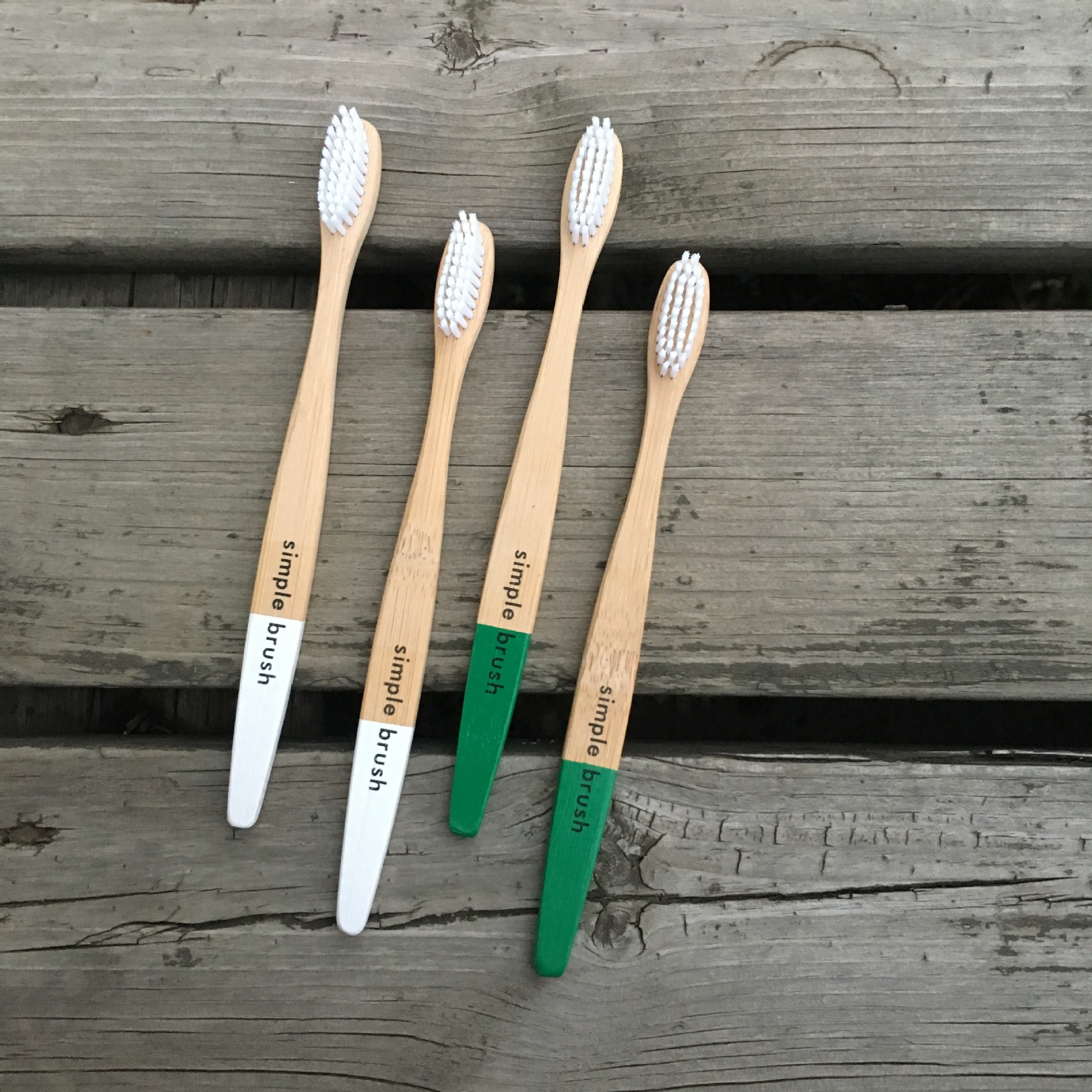 Painted Flat Bamboo Toothbrush | Colored Soft Bristle Custom Toothbrush