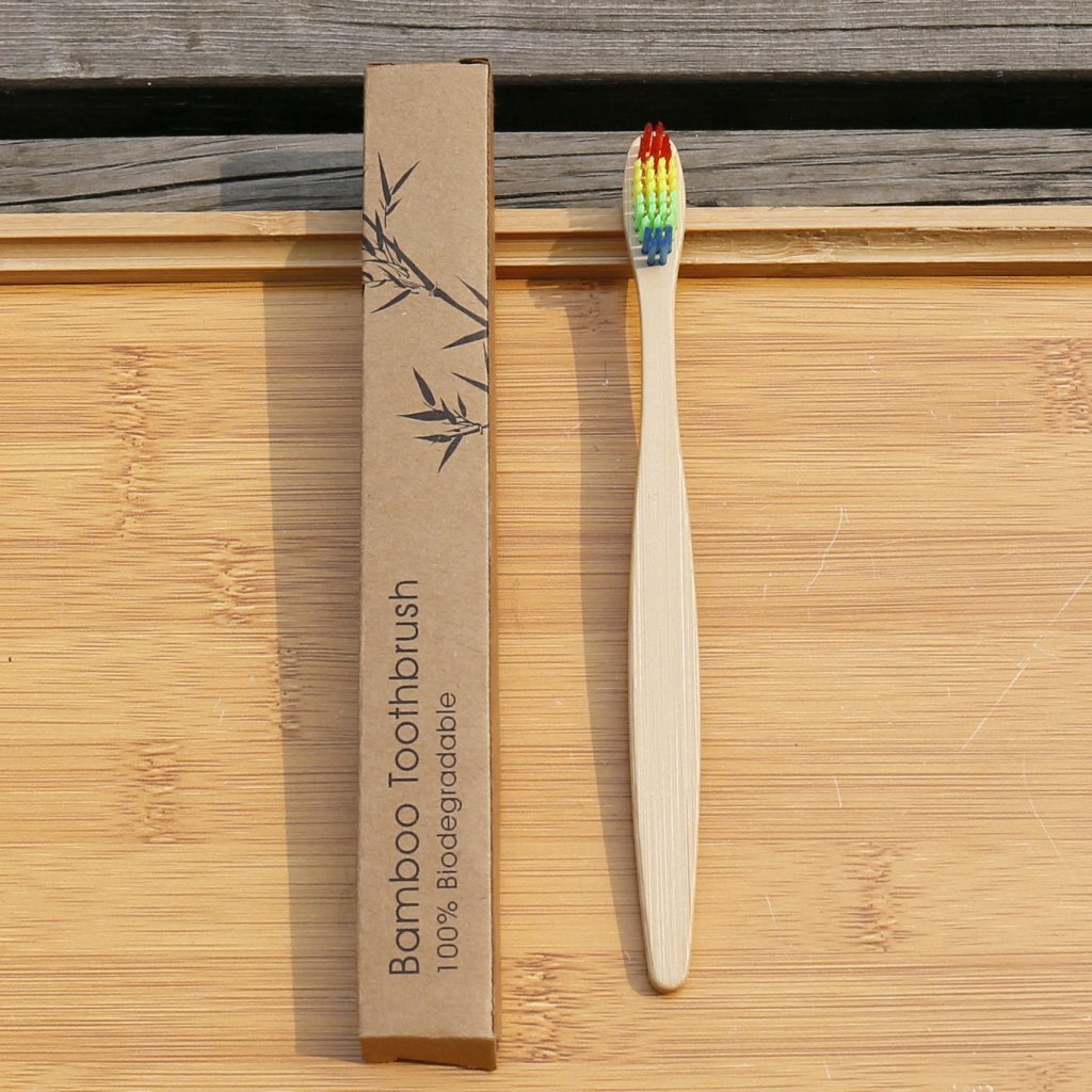Rainbow bamboo toothbrush