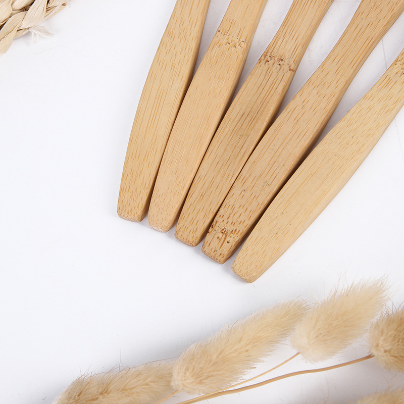 Sharpening brushed bamboo crank toothbrush