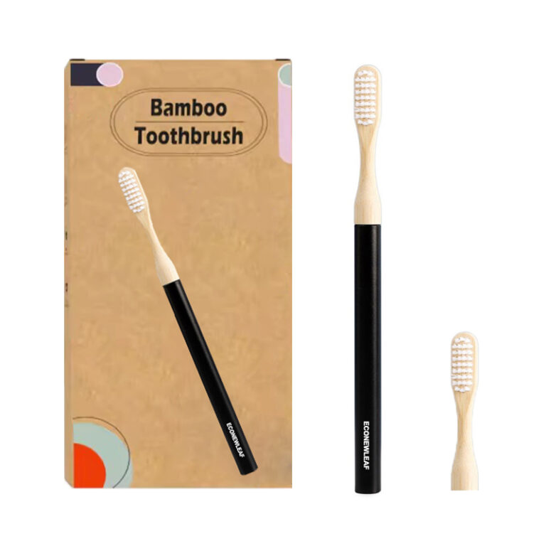 Eco-Friendly Gold Toothbrush with Bamboo Head | Recyclable & Biodegradable